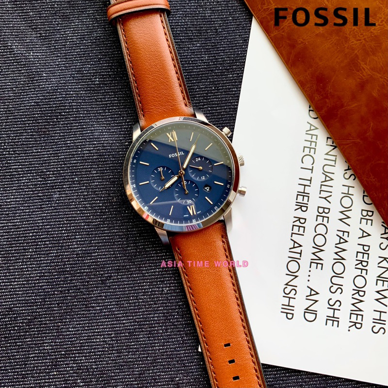 FOSSIL FS5453 Neutra Chronograph Brown Leather Men Watch | Shopee Malaysia