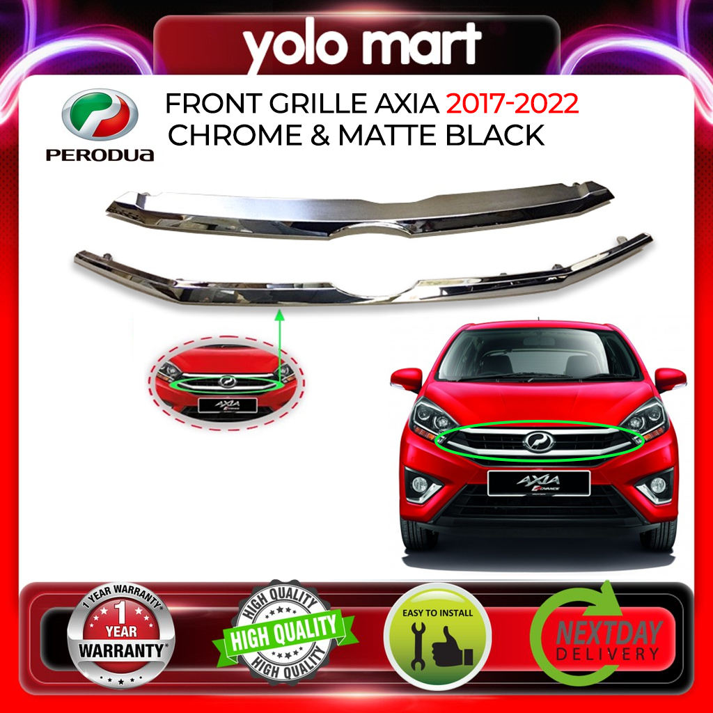 Perodua Axia (2017-2021) Bumper Radiator Grille / Garnish New Chrome or ...