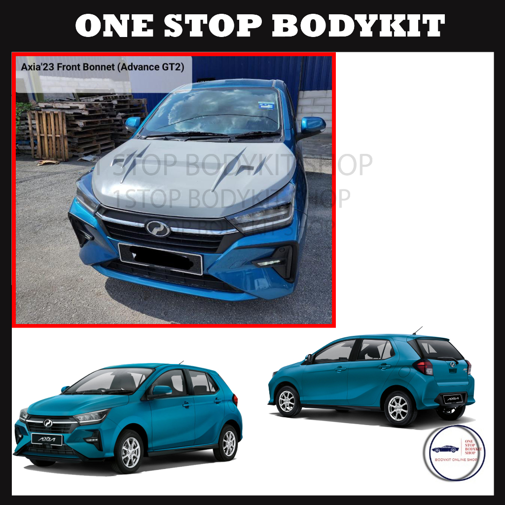 PERODUA NEW AXIA'2023 FRONT BONNET ADVANCE GT2 FIBER | Shopee Malaysia