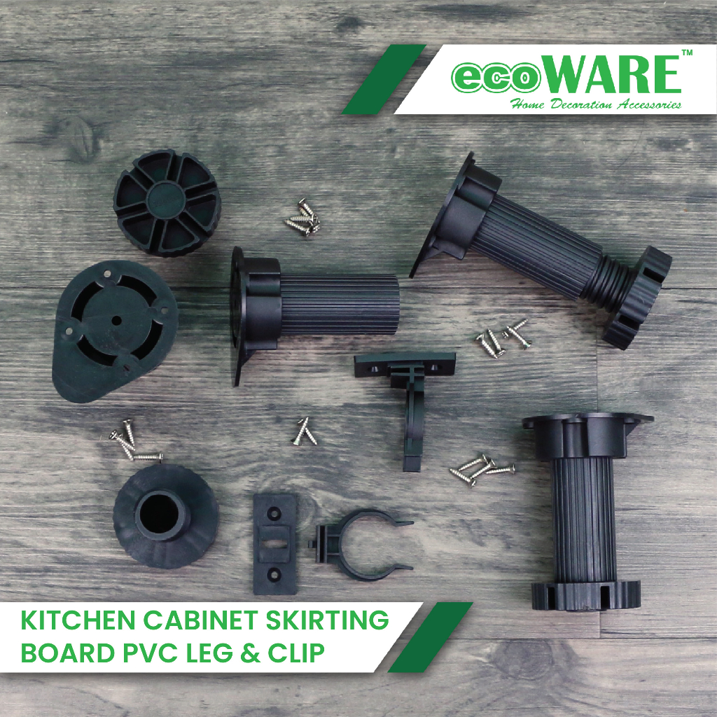 ecoWARE Adjustable Height Furniture Cabinet Leg Kitchen Cabinet ...