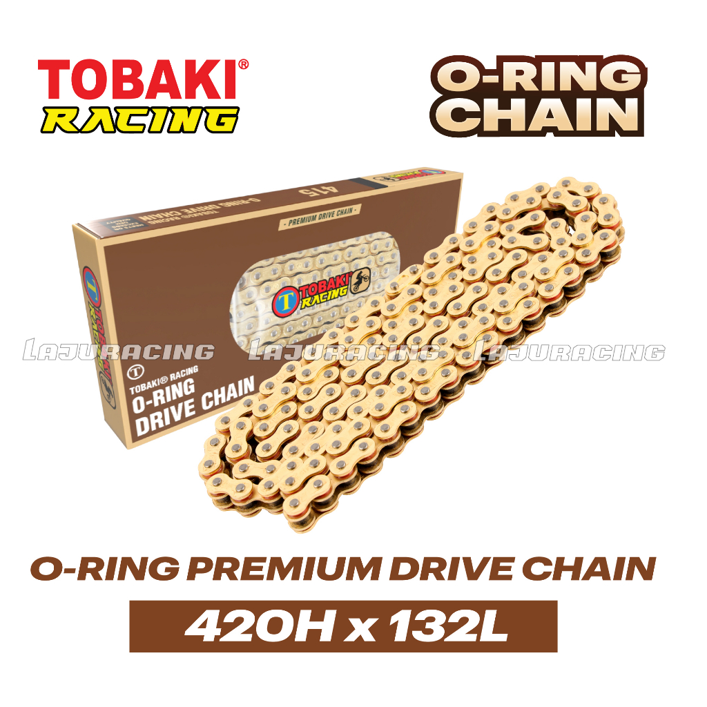 TOBAKI Racing HEAVY DUTY Rantai O RING GOLD Chain Motor 415 420 428 140 ...