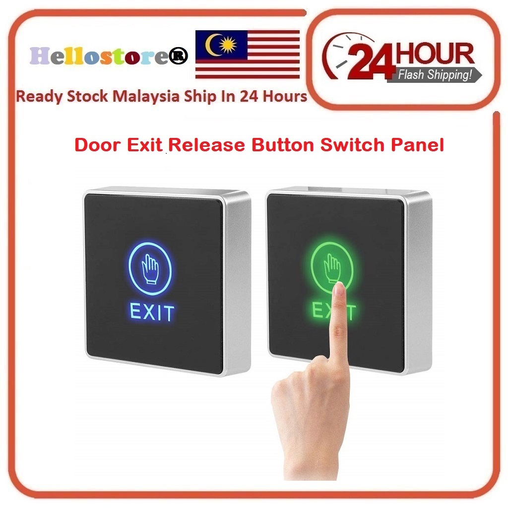 Door Exit Release Button Switch Panel LED Light for Door Access Control ...