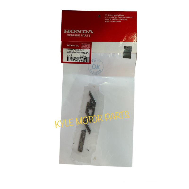 ADV150 EMBLEM TYPE-1 ORIGINAL HONDA 100% | Shopee Malaysia