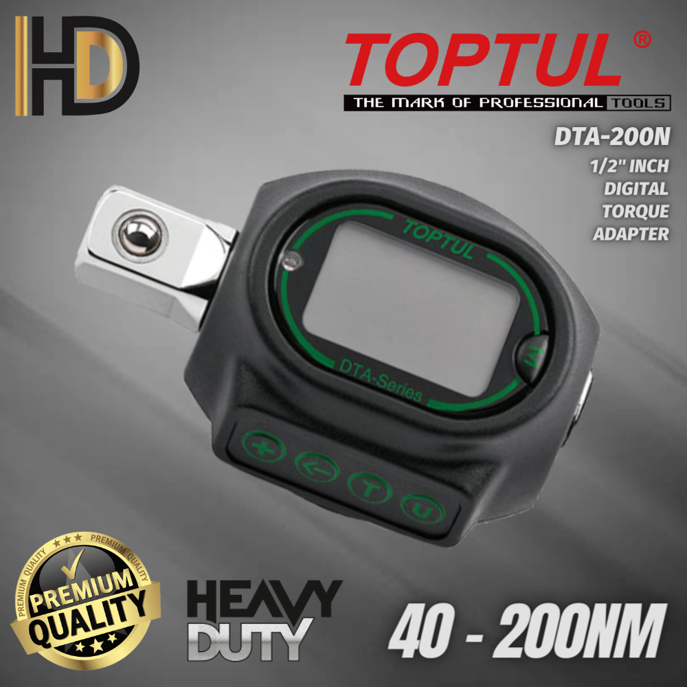TOPTUL 1/2" Digital Torque Wrench Adapter / 40-200NM / Heavy Duty ...