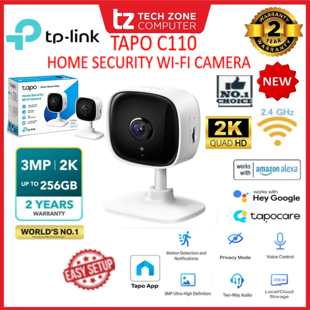 TP-LINK Tapo C110 Home Security Wi-Fi Camera | Shopee Malaysia