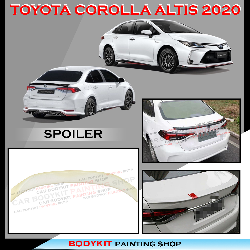 TOYOTA COROLLA ALTIS 2022 REAR TRUNK SPOILER LIP -MATERIAL ABS BODYKIT ...
