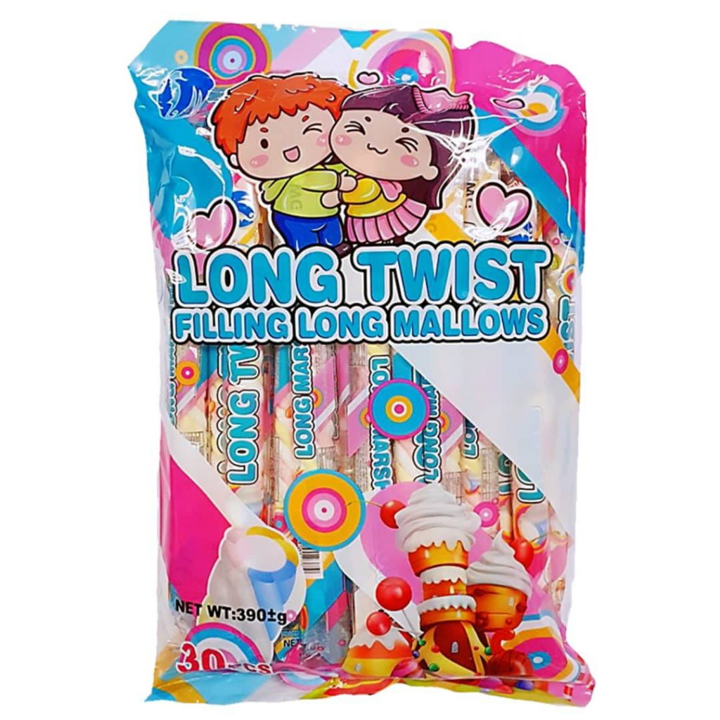 30 Pcs Long Twist Filling Long Mallows Marshmallow HALAL (LOCAL READY ...