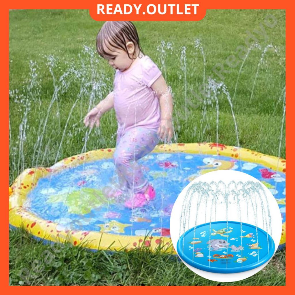 Ready!!Splash Pool Sprinkler Fountain Pad Kid Swim Pond Swimming Water ...