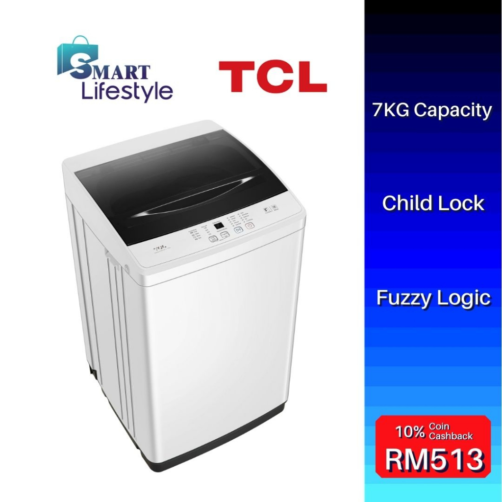 TCL Fully Auto Washer/Washing Machine Fuzzy Logic (7kg) TWA70-A101M-09 ...