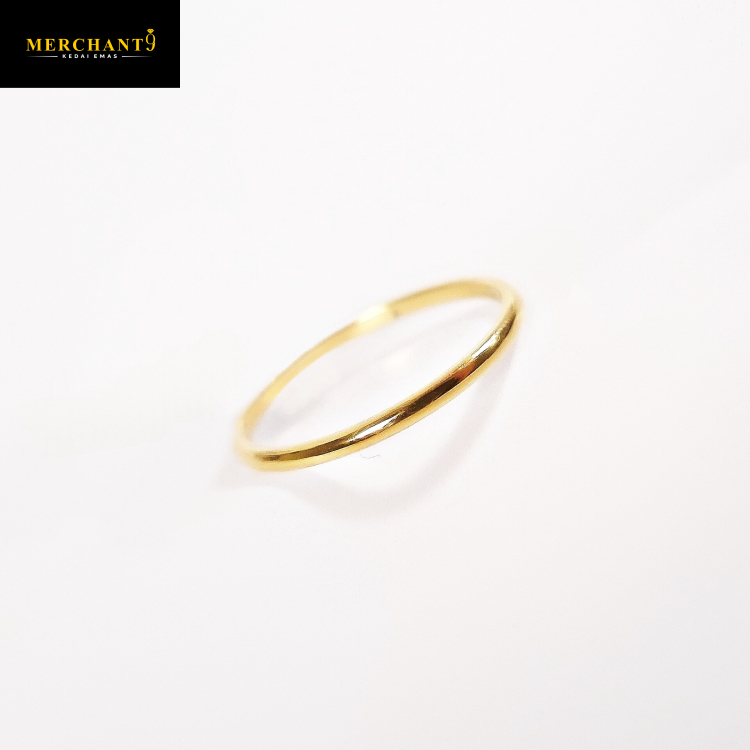 Merchant9 375 Gold Plain Minimalist Ring | Shopee Malaysia