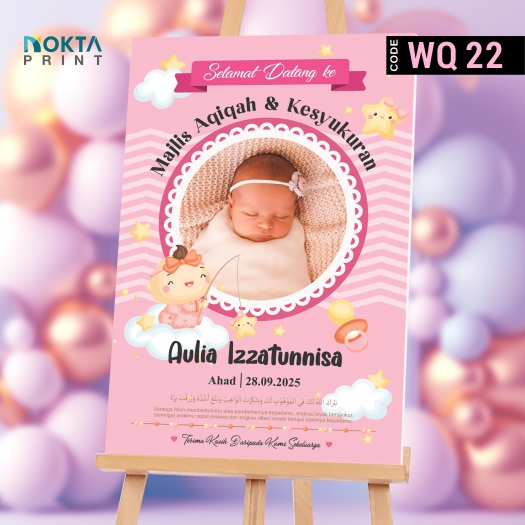💖Welcome Board Aqiqah💖Majlis Kesyukuran | Welcome Board | Sticker ...