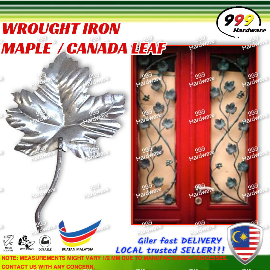 999 [5PC] WROUGHT IRON MAPLE LEAF / CANADA / GRAPE LEAF / WELDING METAL ...
