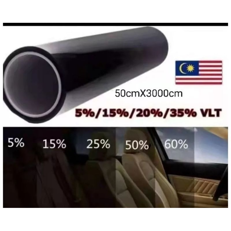 50cm size long 🔥Ready Stock🔥 Tinted Rumah UV Hitam / UV Black Window | Shopee Malaysia