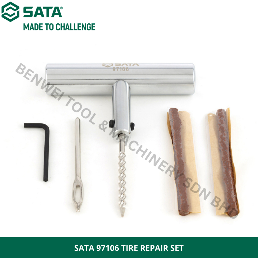 SATA 97106 TIRE REPAIR SET / TIRE PUNCTURE REPAIR KIT | Shopee Malaysia