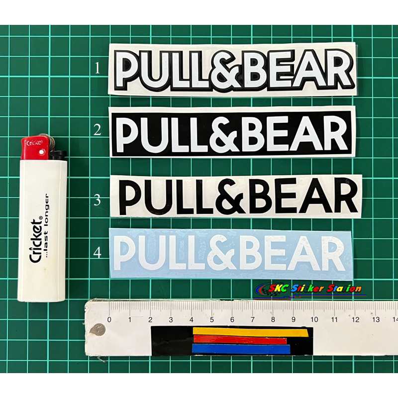 Sticker Branded / Brand (Pull & Bear / Pullnbear) White Black ...