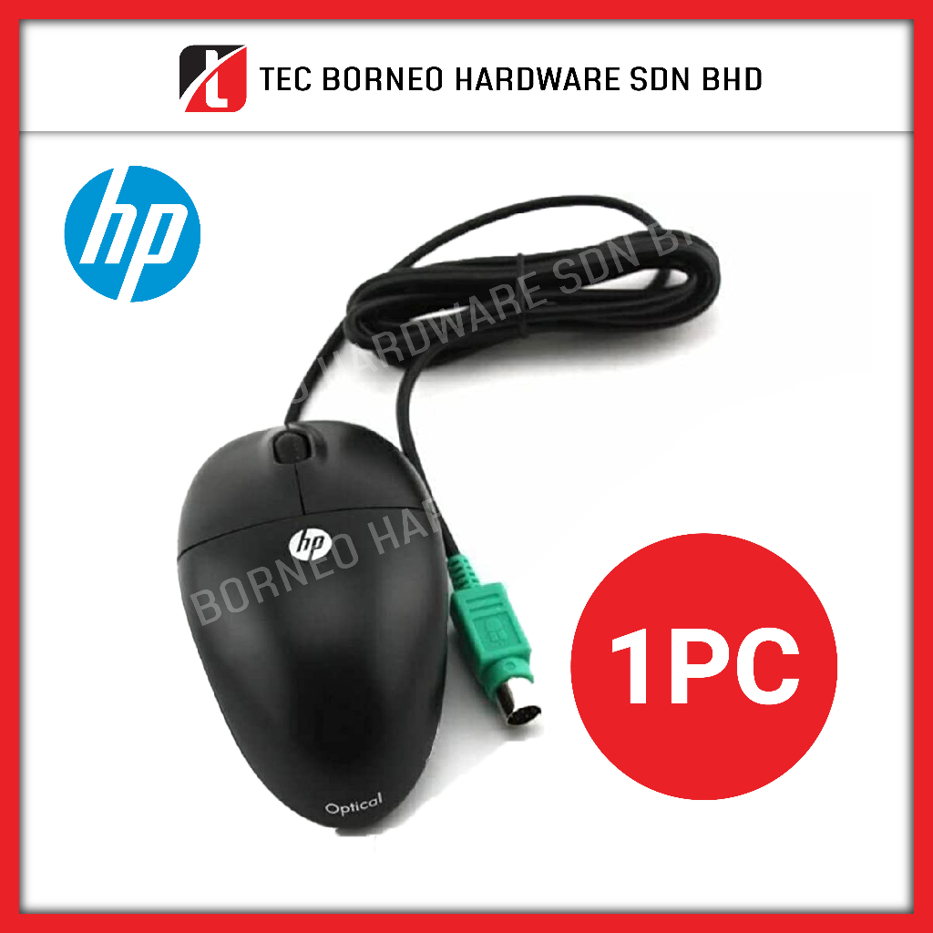 TEC HP 104 Keys Wired Keyboard Black and Silver - KB-0316 HP 537748-001 PS/2 PS2 Optical Two ...