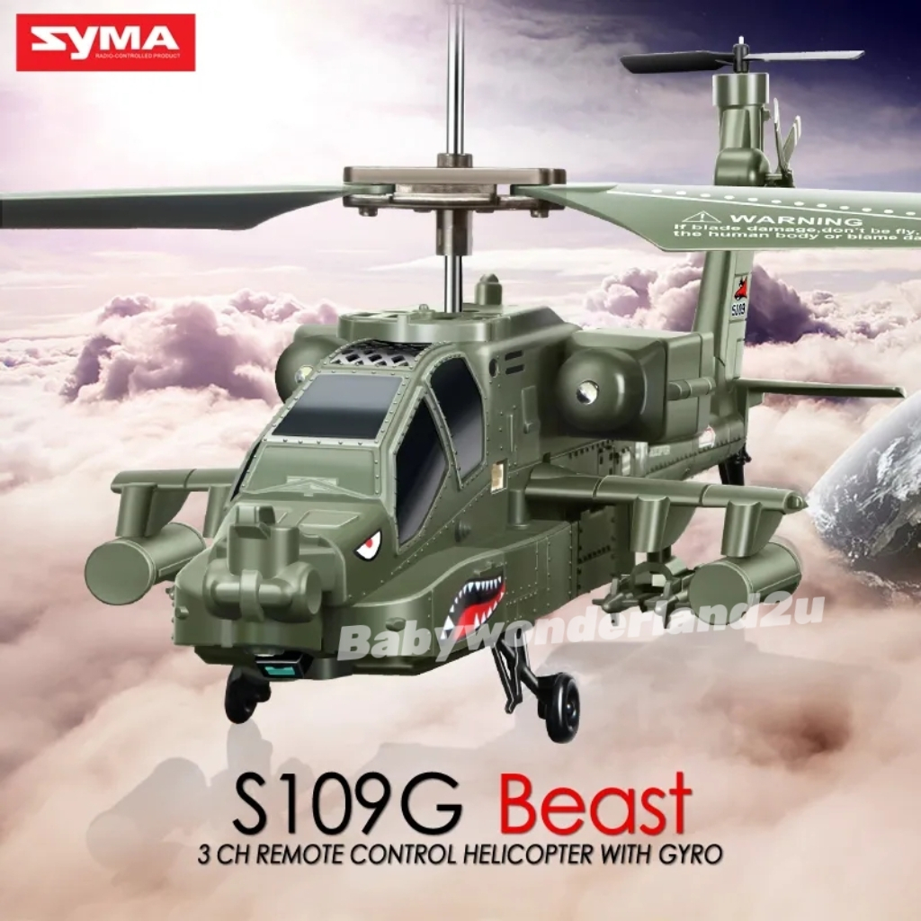 RC Helicopter SYMA S111G/S109G Helicopter With LED Light 3.5CH Remote Control | Shopee Malaysia