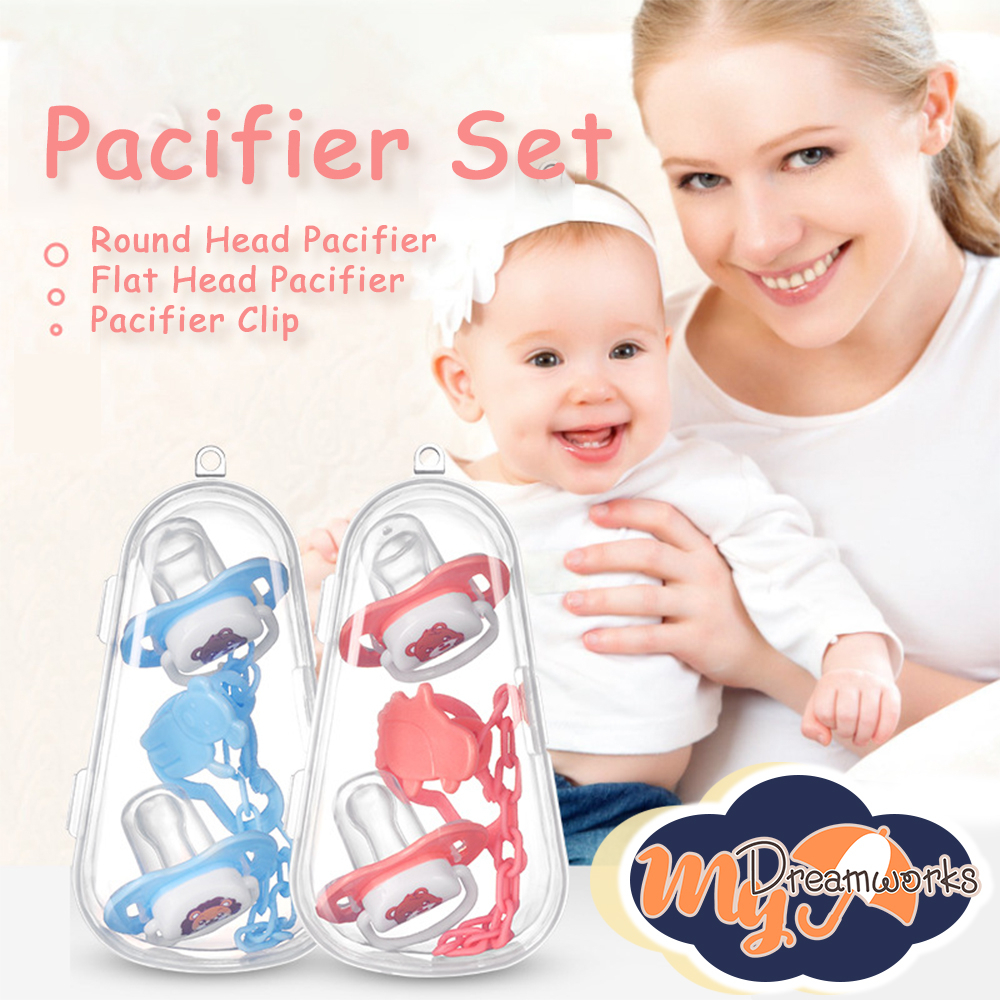 Mydreamworks Newborn Baby Pacifier 3in1 with Box Nipple BPA Free Baby ...