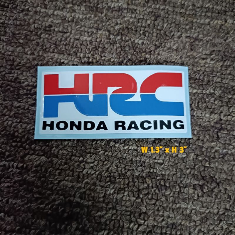 sticker honda racing = HRC ( 1 pcs ) | Shopee Malaysia