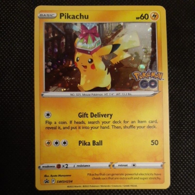 Pokemon Card TCG : Pokemon Go Promo : Pikachu SWSH234 Holo Promo ...