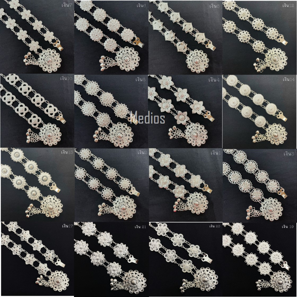 [Ship From KL] Thai Traditional Tali Pinggang Sarong Silver Belt ...