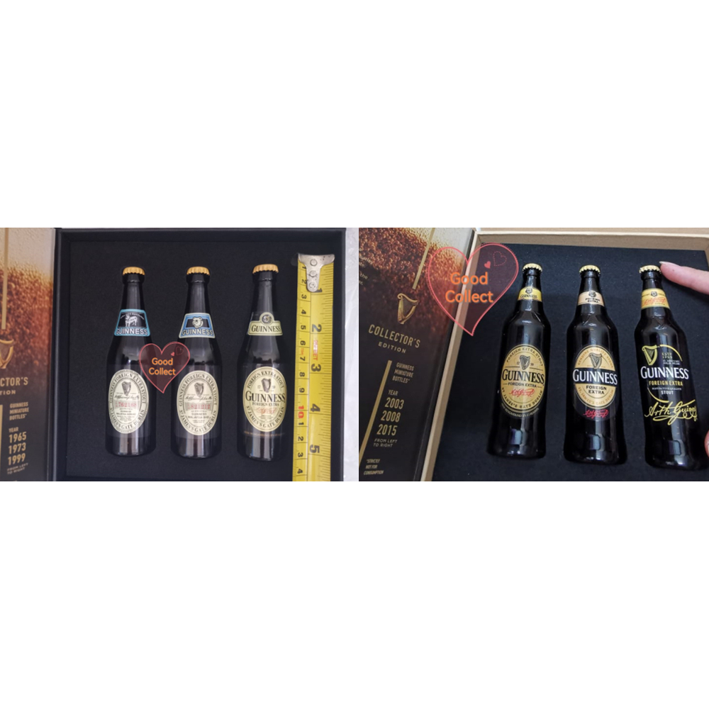Guinness Miniature Display Bottle in water Black box 1965,1973,1999 or ...