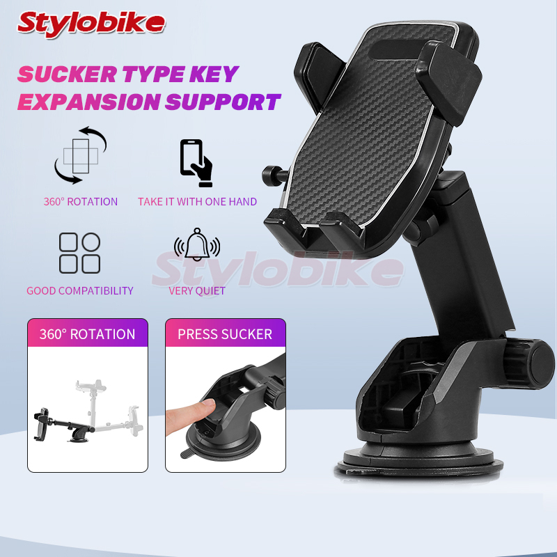 Universal 360 Long Neck Car Mount Phone Holder Mobile Phone Stand with Silicon Sucker With ...