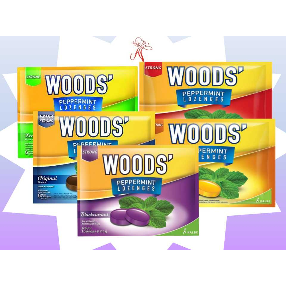 WOODS LOZENGES Original/Orange/Cherry/Lemon/Honey Lemon/Blackcurrant ...