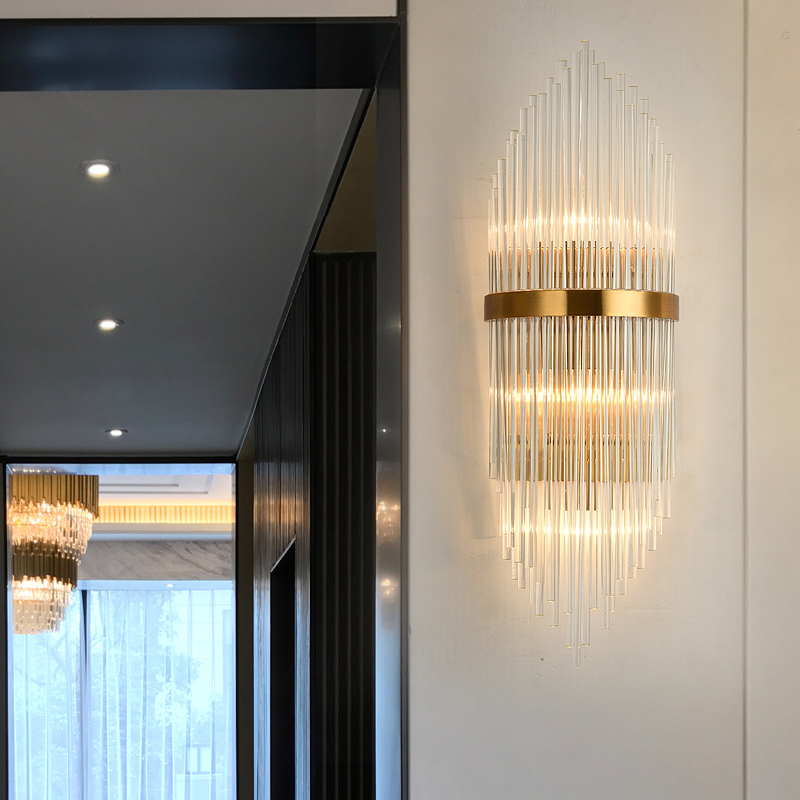 Luxury Crystal Wall Lamp Modern Hiasan Lampu living room LED Kristal ...