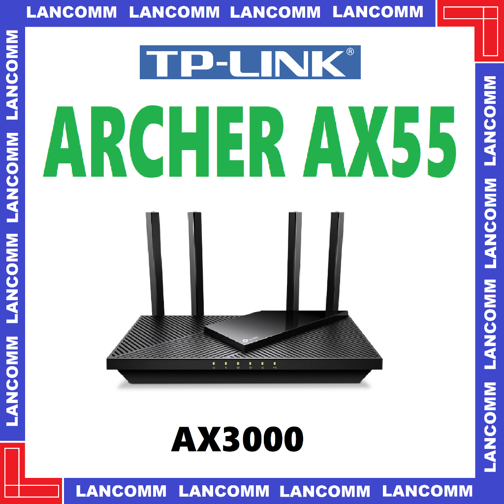 TP-LINK Archer AX55 AX3000 Dual Band Gigabit Wi-Fi 6 Router | Shopee ...