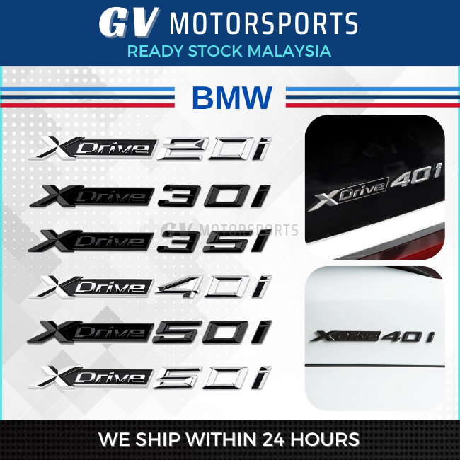 READY STOCK BMW xDrive 20i 30i 35i 40i 50i Emblem logo Car Rear Trunk ...