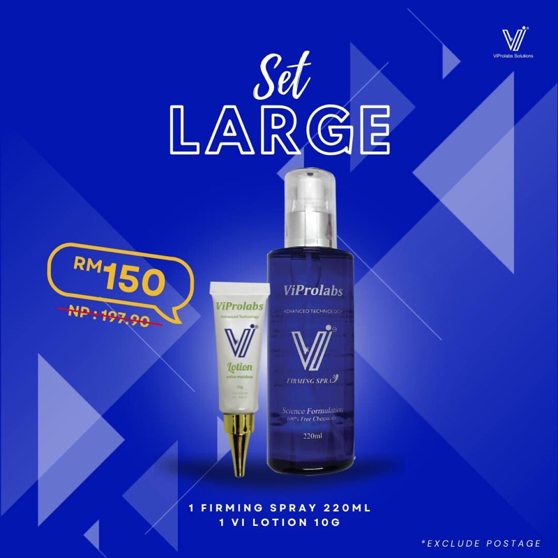 [READY STOCK] Viprolabs Set Large Silver / Gold Firming Spray 220 ml ...