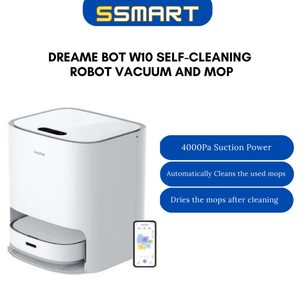 Dreame Bot W10 Self-Cleaning Robot Vacuum And Mop (Automatically cleans ...