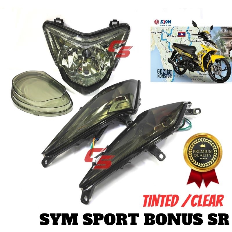 SYM SPORT BONUS SR 110 115 HEAD LAMP / FRONT SIGNAL SET LED / METER ...