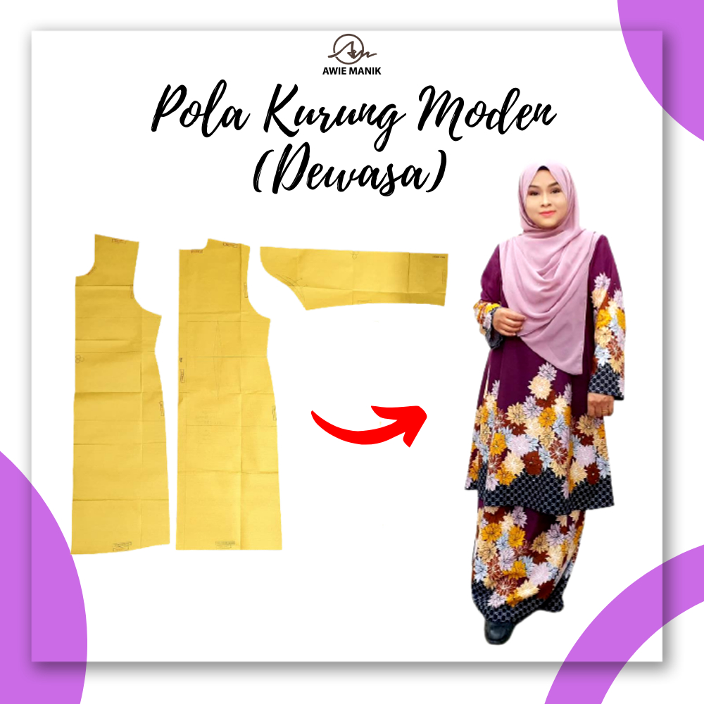 [DEWASA] POLA KURUNG MODEN AWIE MANIK | Shopee Malaysia