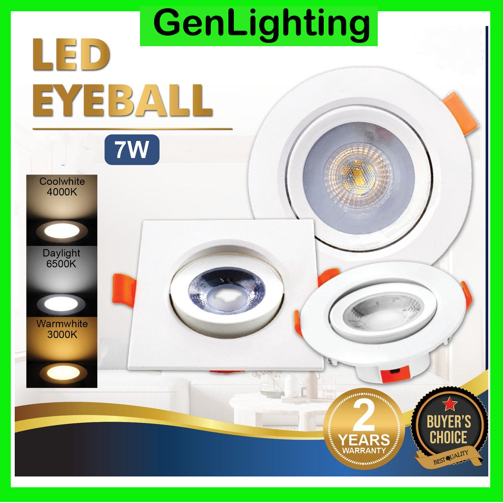[2 Years Warranty] Eyeball / Eye Ball / 7 watt Led Eye Ball Round ...