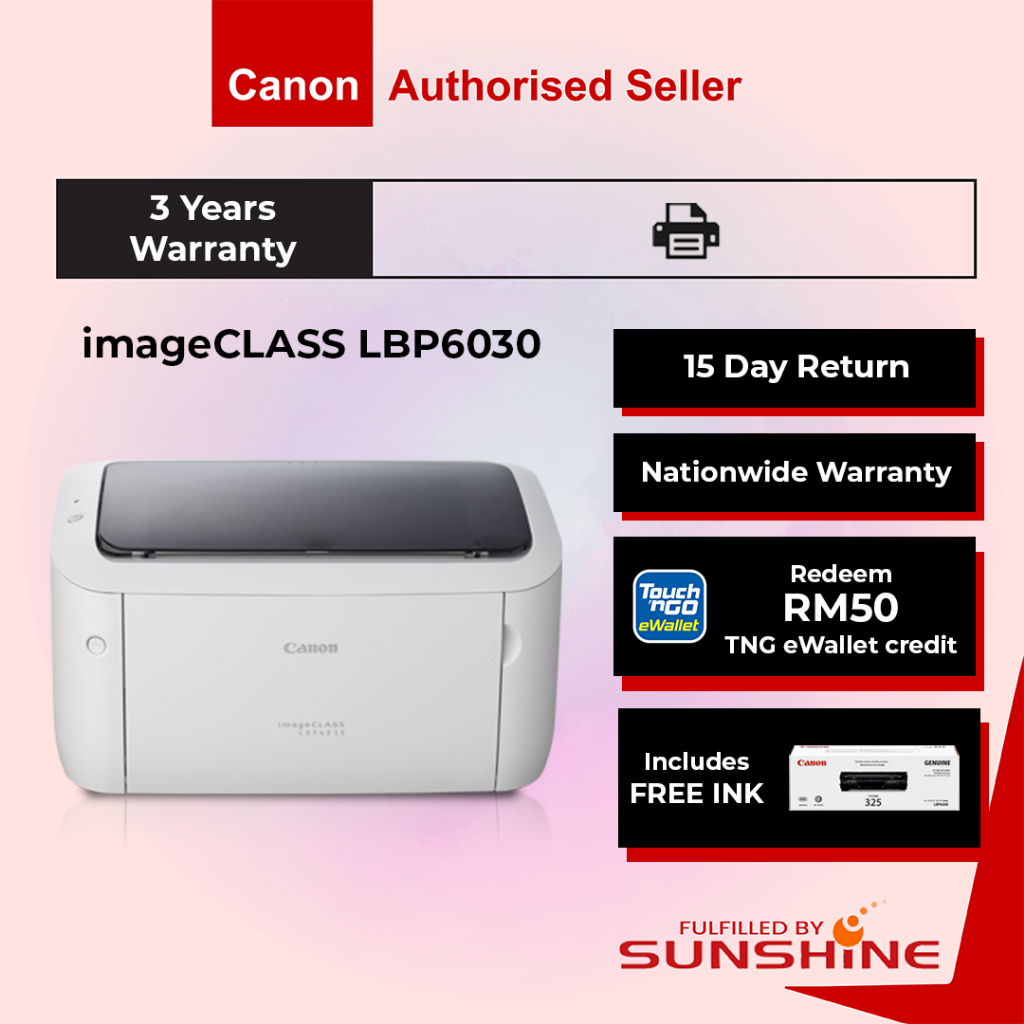 FREE TnG EWALLET RM50 Canon imageCLASS LBP6030 / LBP6030W WIFI Monochrome Laser Printer | Shopee ...