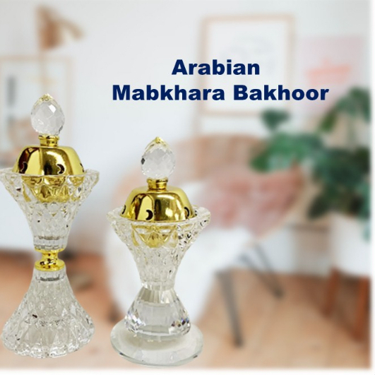 Arabian Mabkhara Bakhoor Incense Burner Bukhoor Crystal Glass Mabkhara ...