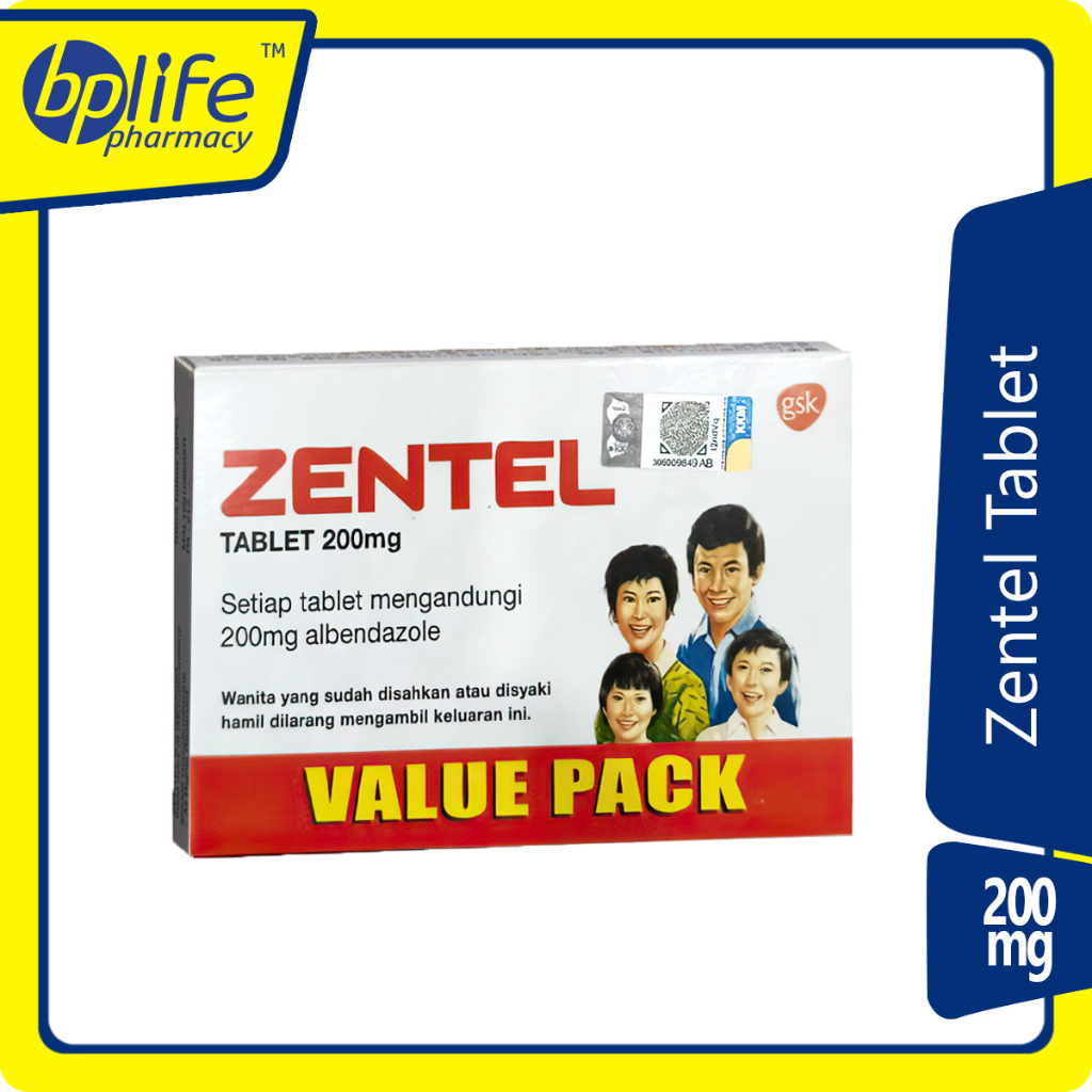 Zentel Tablet 200mg x 4 tablets (Value Pack) | Shopee Malaysia