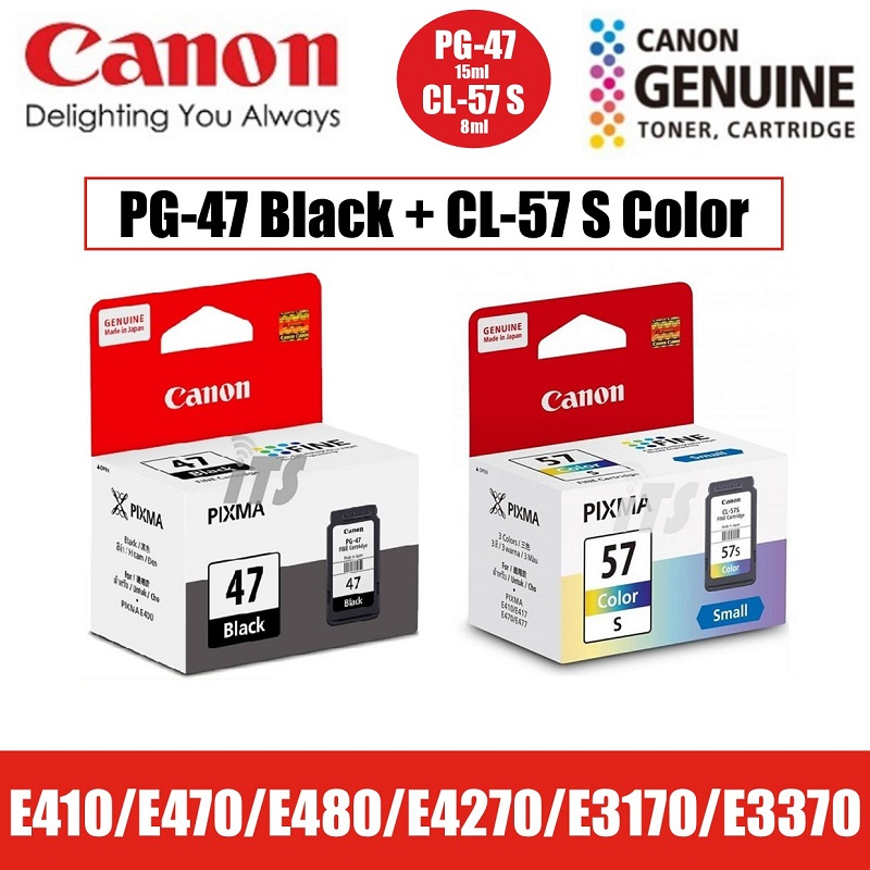 Canon PG-47 Black + CL-57 S Color FINE cartridge | Shopee Malaysia