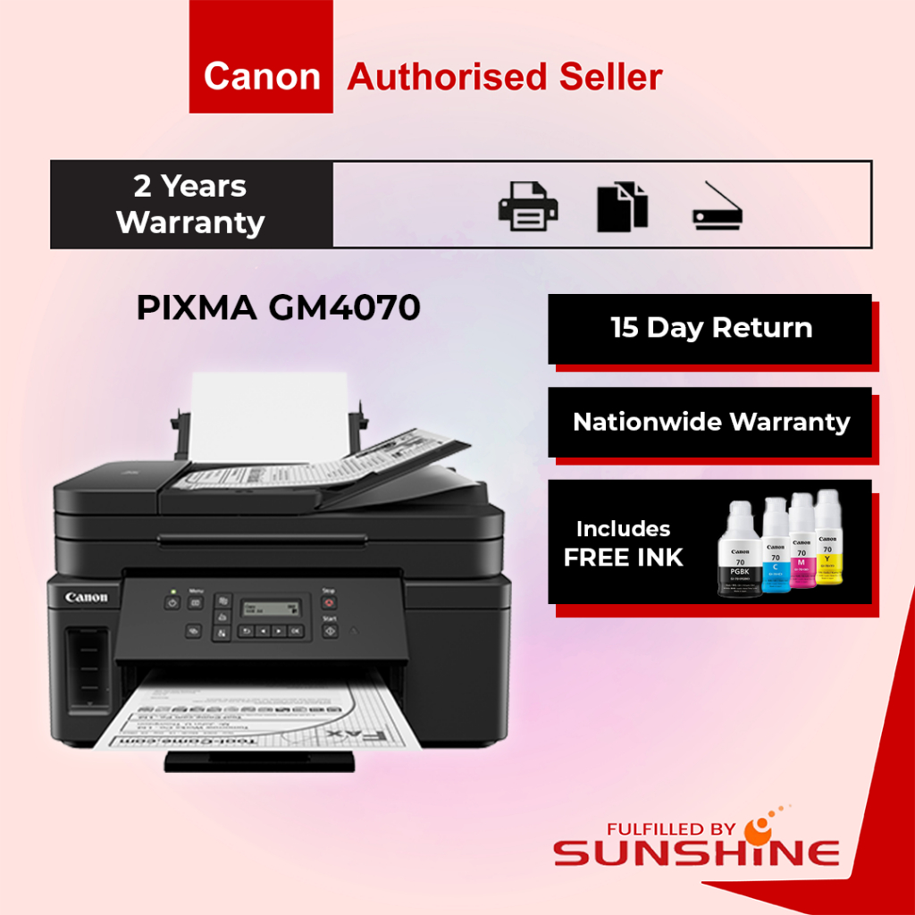 Canon Pixma GM4070 Refillable Ink Tank Printers | Shopee Malaysia