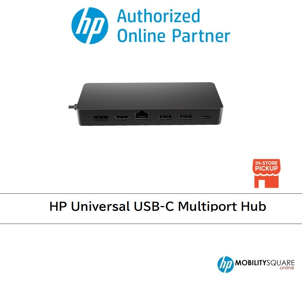 HP Universal USB-C Multiport Hub (50H55UT) | Shopee Malaysia