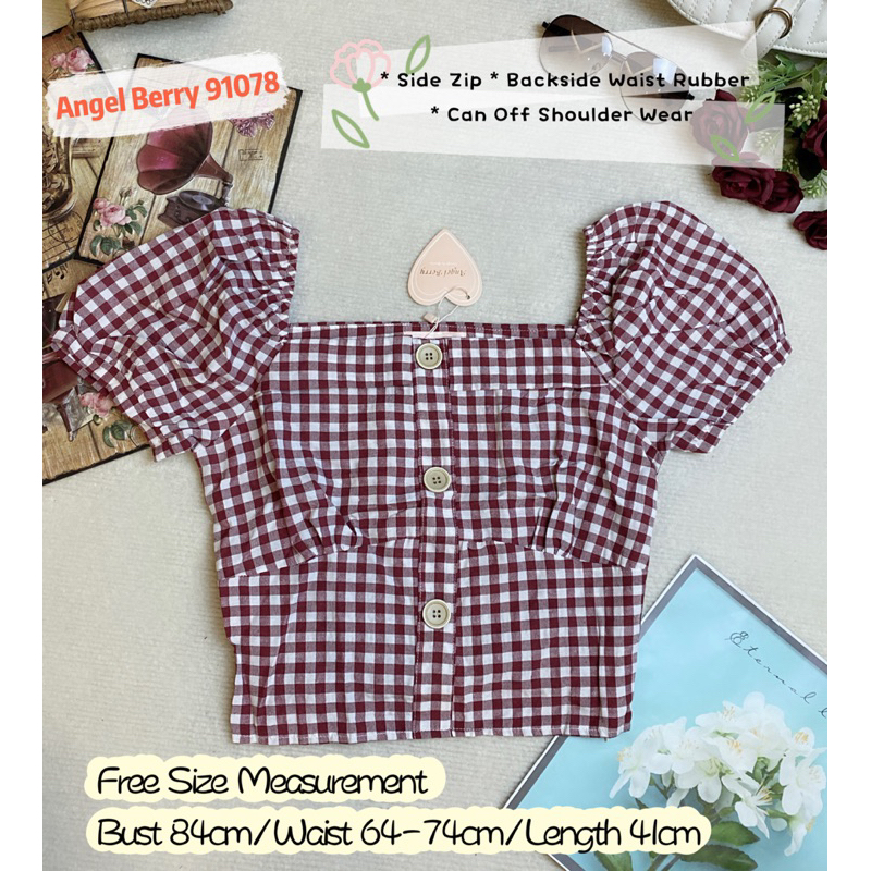 Angel Berry By Mocca Premium Quality Fashion Top (JUNE23) | Shopee Malaysia