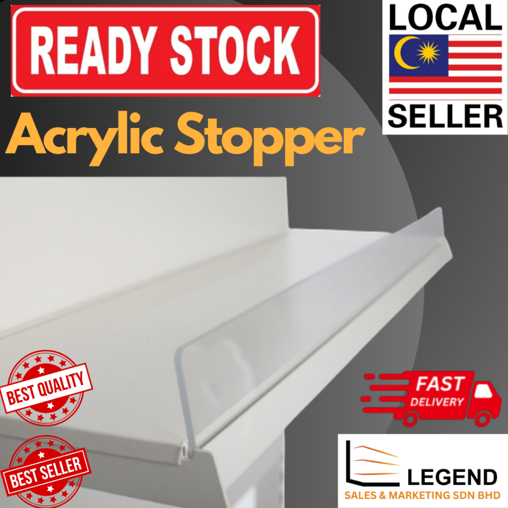 Wire Stopper/ Wire Divider / Acrylic Stopper 10PCS for Gondola Shelving ...