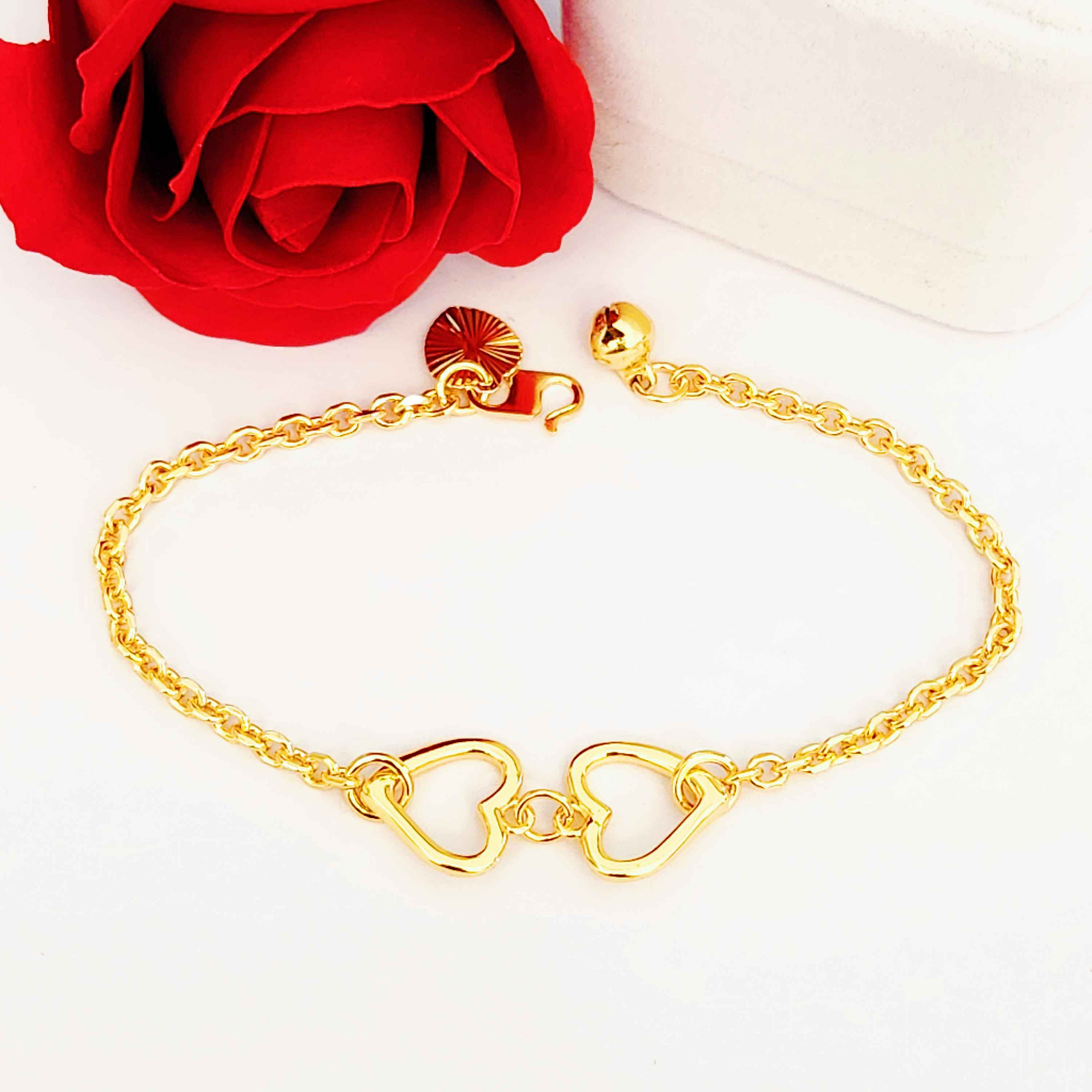Gelang Tangan Love + Sauh Emas Bangkok | Shopee Malaysia