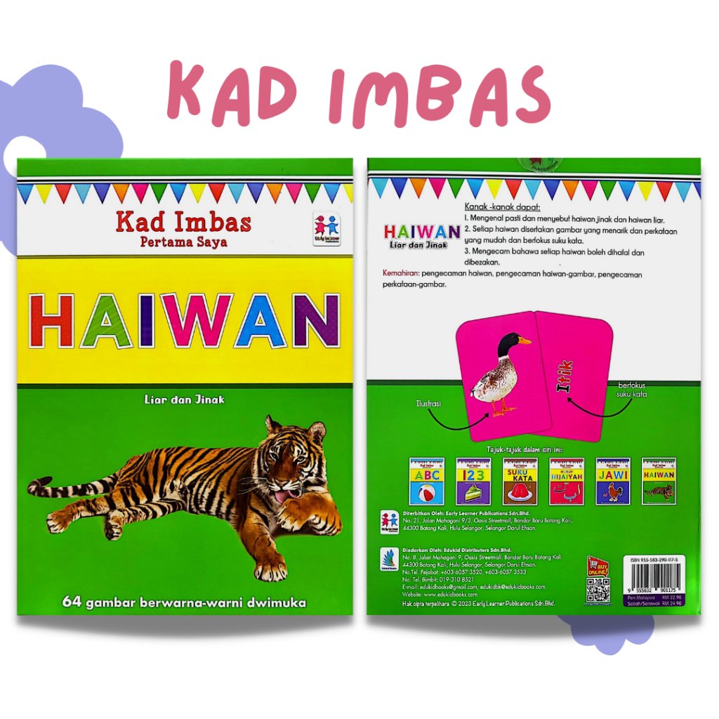 Flash Card-KAD IMBAS HURUF, NOMBOR, JAWI, HAIWAN, SUKU KATA, HURUF ...