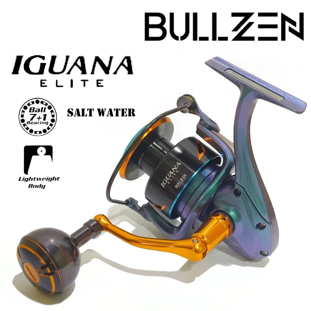 BULLZEN IGUANA ELITE SW / MINI IGUANA MAX SW SPINNING FISHING REEL ...