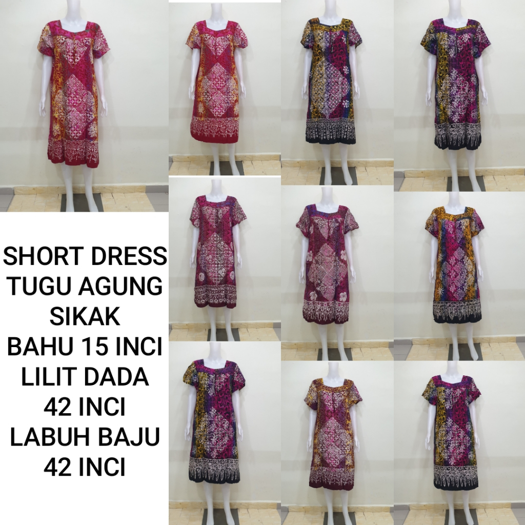 SHORT DRESS SIKAK PITA TUGU AGUNG(SP1) | Shopee Malaysia