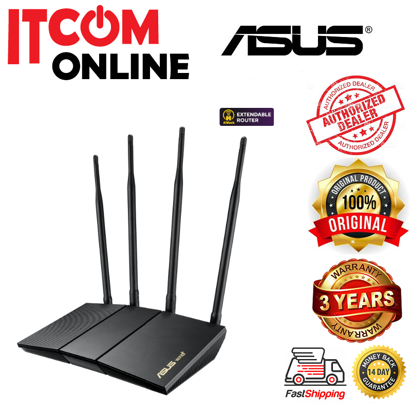 ASUS WIFI 6 AX1800 MU-MIMO GIGABIT DUALBAND ROUTER (RT-AX1800HP) *AI ...