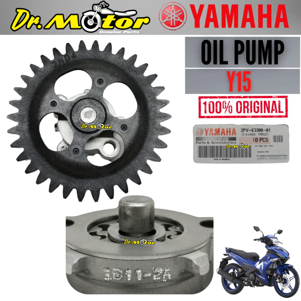 Y15ZR V1 V2 Y15 YSUKU OIL PUMP ASSY GEAR PAM MINYAK HITAM ENGINE PUMP 2PV-E3300-00 100% ORIGINAL ...